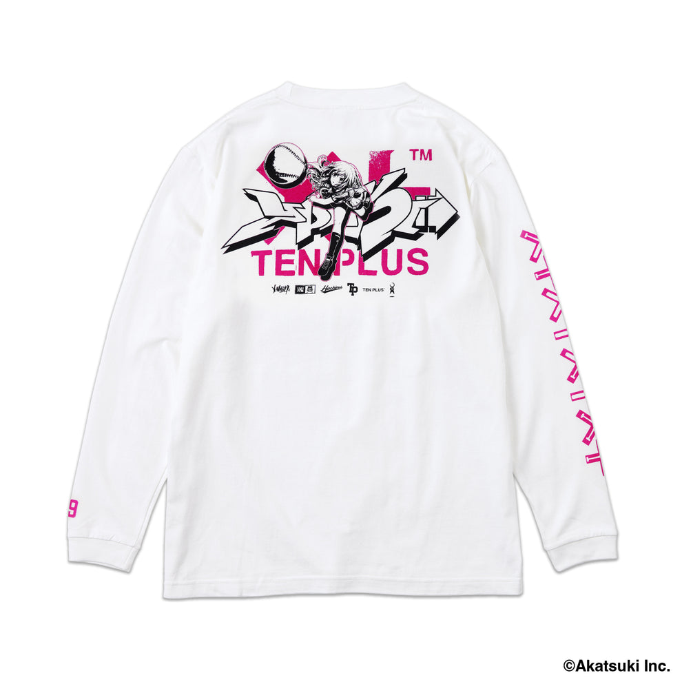 ハチナイ×X十【野崎夕姫】 LS TEE WHITE [ 7.4oz ヘビーウェイト] – TENPLUS