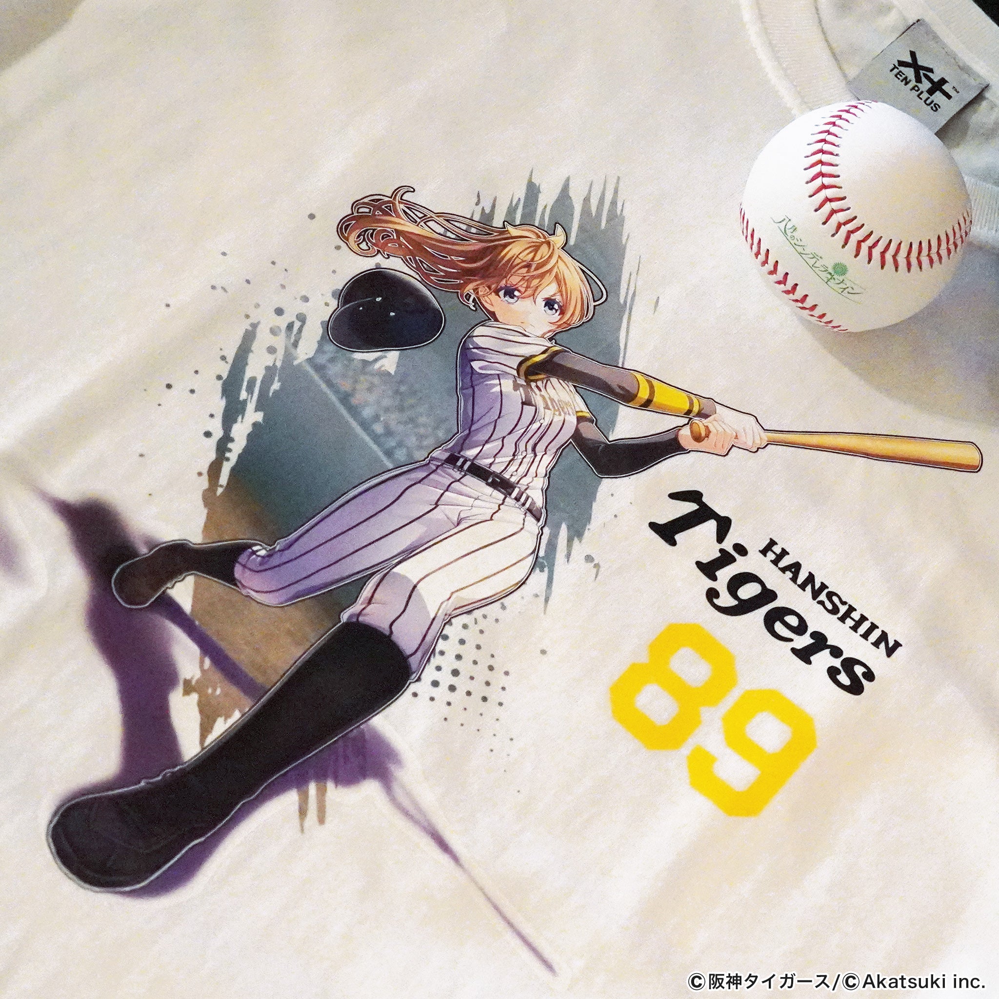 八月のシンデレラナイン × 阪神タイガース × TENPLUS トリプルコラボ "阪神タイガース 有原翼" Tシャツ[7.4オンス ヘビーウ
